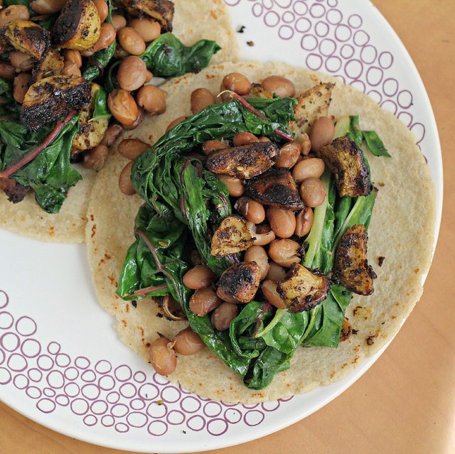 Za'atar and Aleppo Pepper Roasted Potato, Bean and Swiss Chard Tacos ...