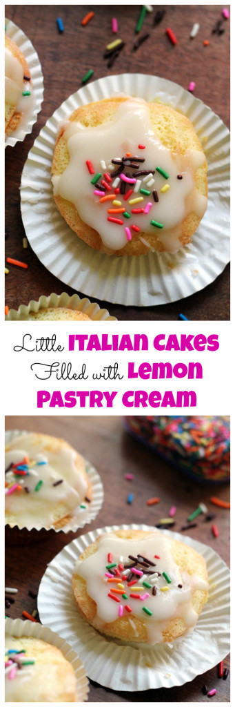 Little Italian Cakes Filled with Lemon Pastry Cream {sospiri} - Joanne ...