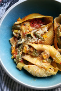 Stuffed Shells with Summer Vegetables - Joanne Eats Well With Others